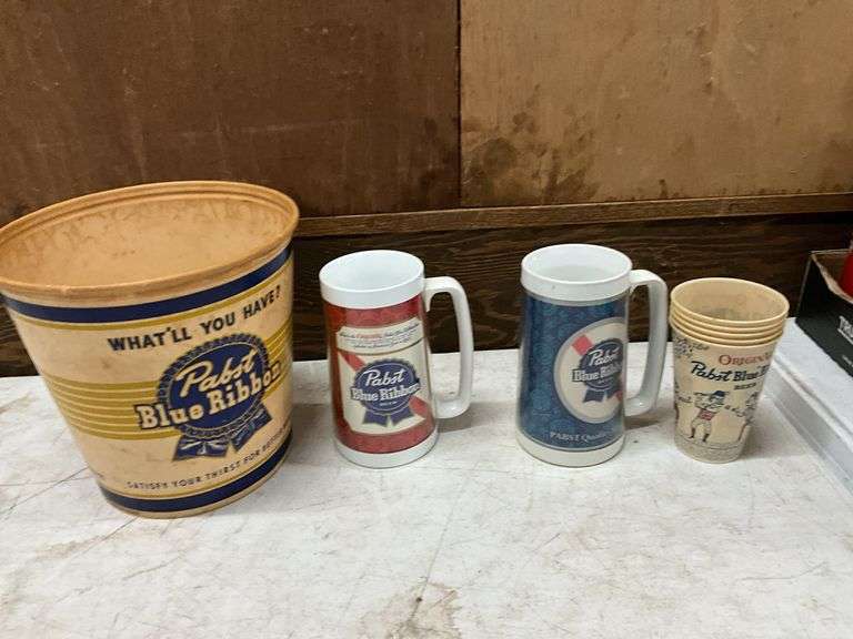 Assorted Plastic Pabst Blue Ribbon Cups, Popcorn B - Hamilton-Maring ...