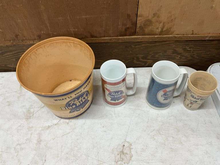 Assorted Plastic Pabst Blue Ribbon Cups, Popcorn B - Hamilton-Maring ...