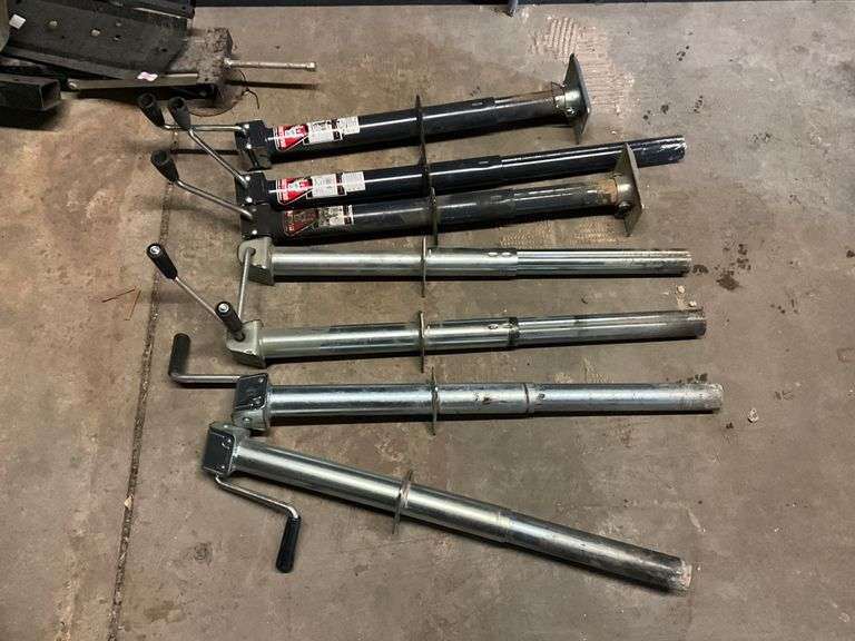 (7) tongue jacks for trailers & sand pads - Hamilton-Maring Auction Group