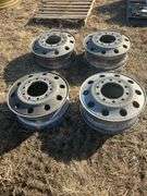 (4) 24.5 Aluminum Semi Rims - Hamilton-Maring Auction Group