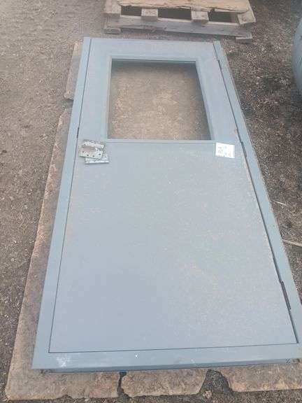 Metal door no window, large glass window - Hamilton-Maring Auction Group