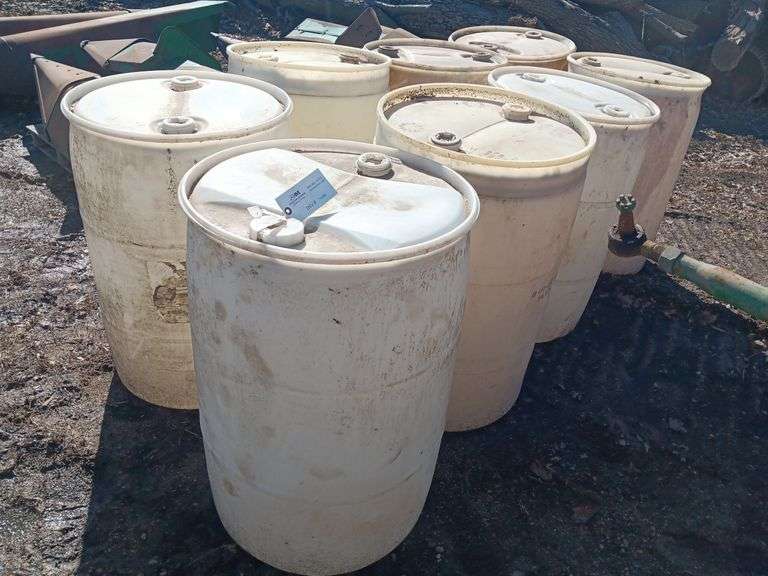 (8) Plastic Barrels - Hamilton-Maring Auction Group
