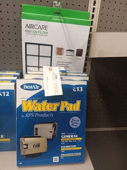 Assorted New/Unused Water Pads, Air Filter, Aisle - Hamilton-Maring ...