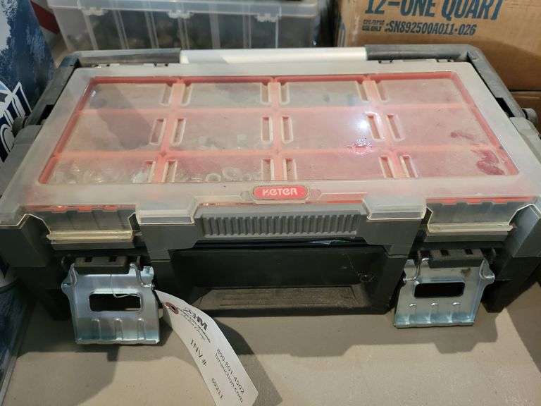 Portable Hardware Organizer with Hardware - Hamilton-Maring Auction Group