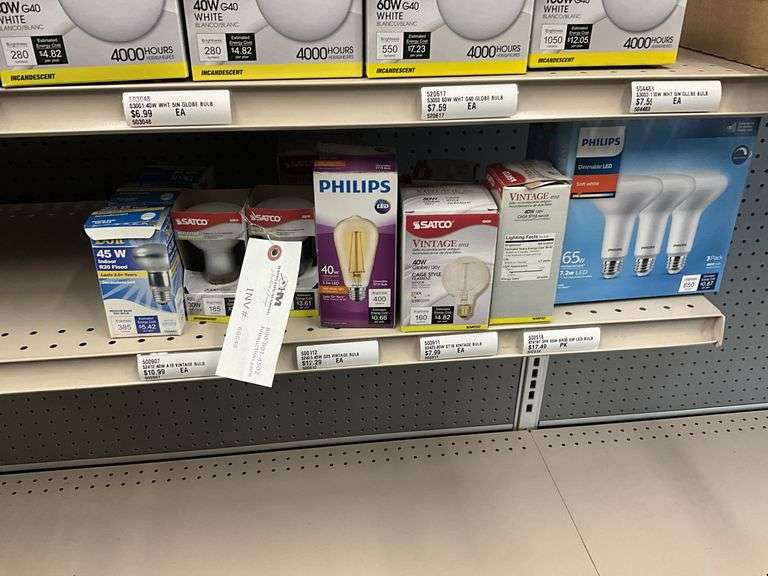 Assorted New/Unused Light Bulbs, Aisle 2 - Hamilton-Maring Auction Group