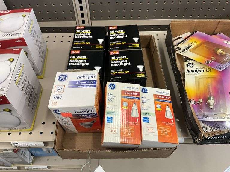 Assorted New/Unused Light Bulbs, Aisle 2 - Hamilton-Maring Auction Group
