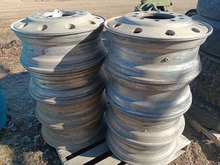 (8) Aluminum 10 Bolt Rims, 24.5 Stud Pilot Budd Ri - Hamilton-Maring ...