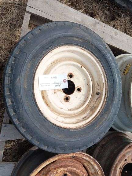 (2) 4 Bolt Trailer Rims and Tires, Assorted 8 Bolt - Hamilton-Maring ...