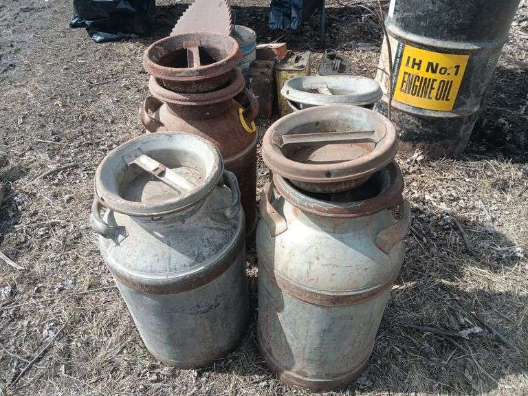 Primitive Milk Cans - Hamilton-Maring Auction Group