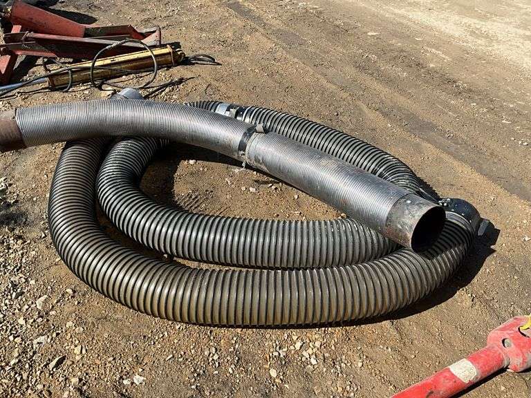 3 pcs grain vac hoses (1 metal, 2 plastic) - Hamilton-Maring Auction Group