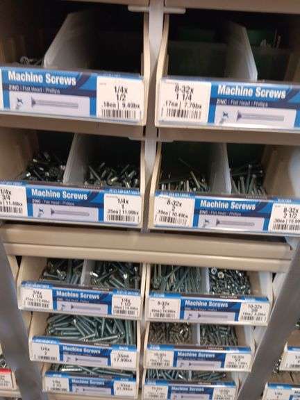 Machine Screws in Organizer and Metal Cabinet, Loc - Hamilton-Maring ...