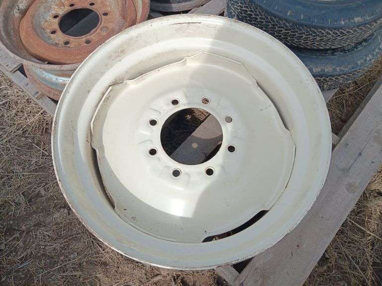 (2) 4 Bolt Trailer Rims and Tires, Assorted 8 Bolt - Hamilton-Maring ...