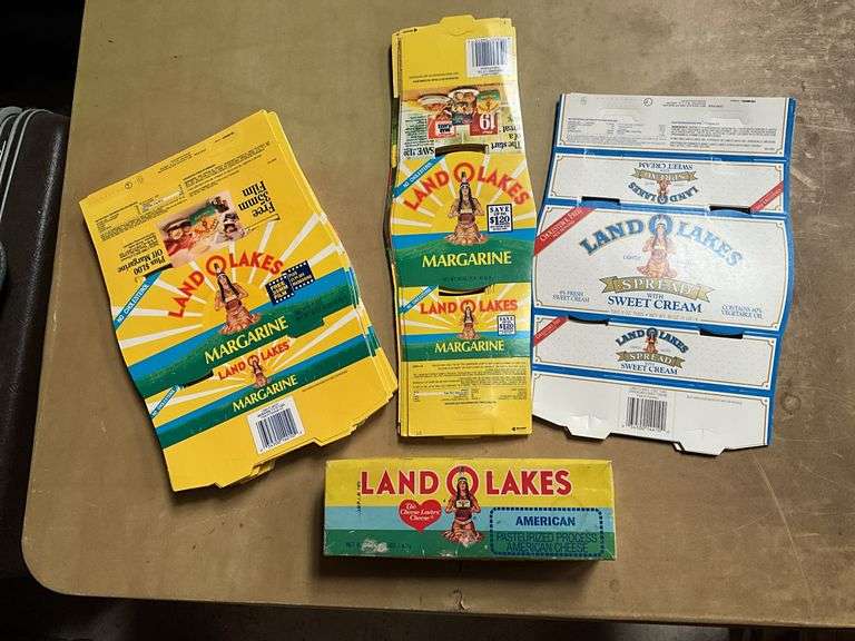 Land O'Lakes Cardboard Product Boxes, Unused, Land - Hamilton-Maring ...