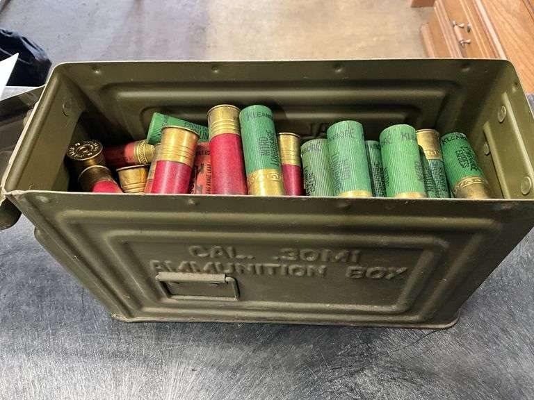 Ammunition Can with 12ga Ammunition - Hamilton-Maring Auction Group