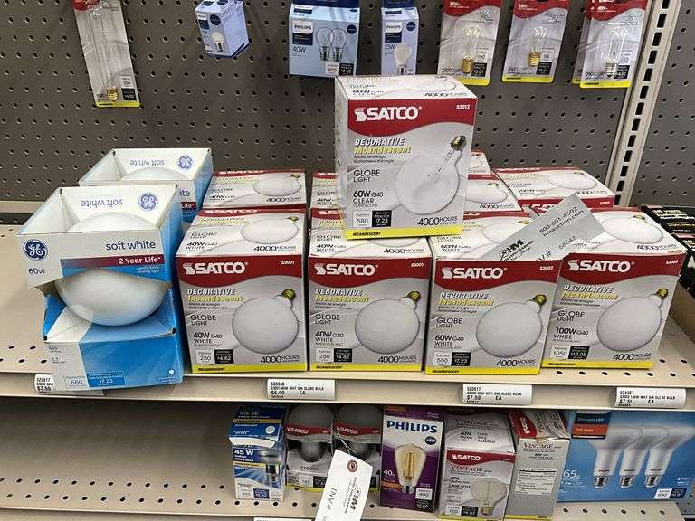 Assorted New/Unused Light Bulbs, Aisle 2 - Hamilton-Maring Auction Group