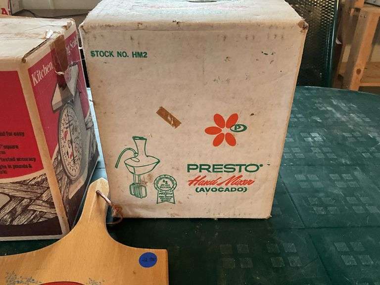 Kitchen Canning Scale, Cutting Board, Presto Mixer - Hamilton-Maring ...