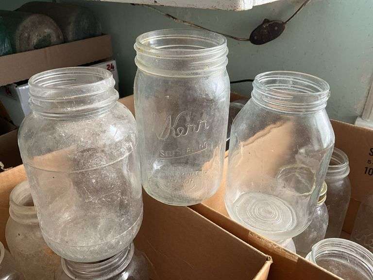 3 Boxes Clear Jars, Quarts & Pints,in Kitchen - Hamilton-Maring Auction ...