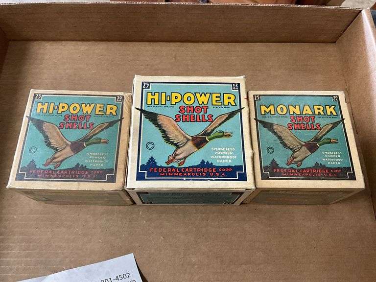 (3) Boxes Hi-Power Shot Shells, 1 is 12ga - Hamilton-Maring Auction Group