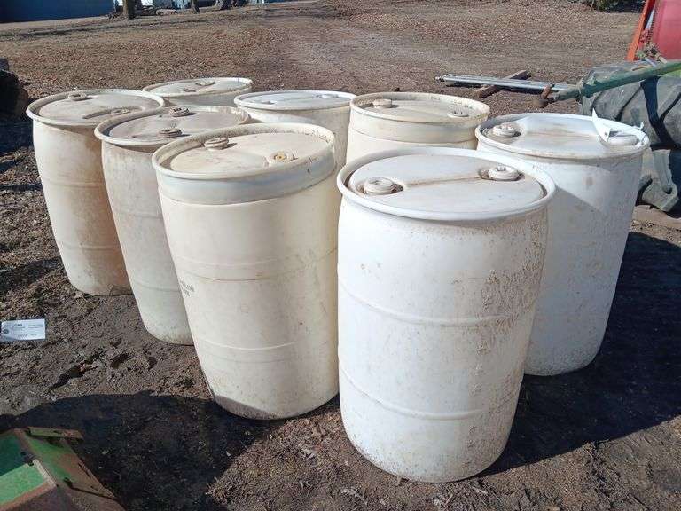 (8) Plastic Barrels - Hamilton-Maring Auction Group