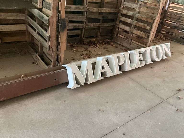 Mapleton Lighted Sign, Letters Measure 12" x 102", - Hamilton-Maring ...