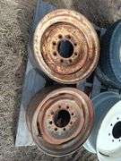 (2) 4 Bolt Trailer Rims and Tires, Assorted 8 Bolt - Hamilton-Maring ...