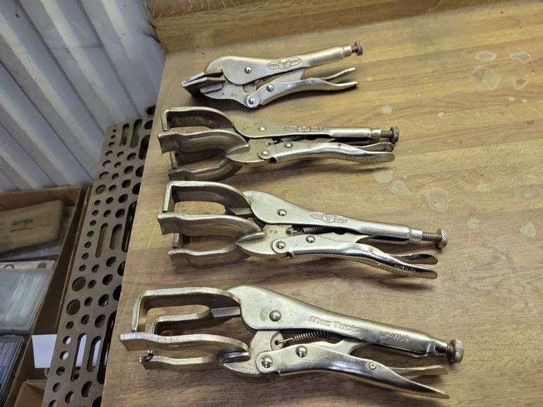 (4) Wide Jaw Vise Grips, (1) is Mac Brand - Hamilton-Maring Auction Group