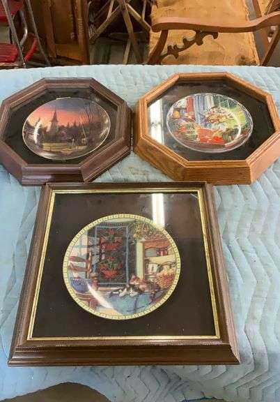 Box of Terry Redlin and others framed plates w/cer - Hamilton-Maring ...