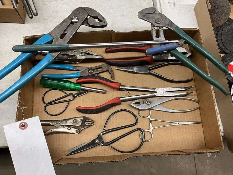 Assorted Hand Tools, Pliers, Vise Grips, Magnet - Hamilton-Maring ...