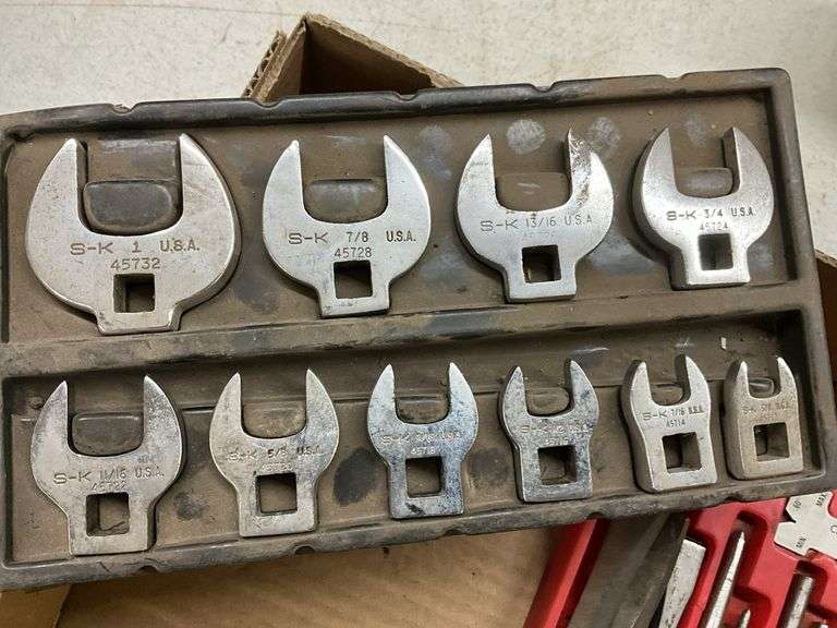S-K Tools SAE Crows Foot Wrench Set, Chisel/Punche - Hamilton-Maring ...