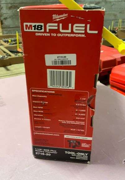 Milwaukee M18 rotary hammer drill; tool only, new - Hamilton-Maring ...