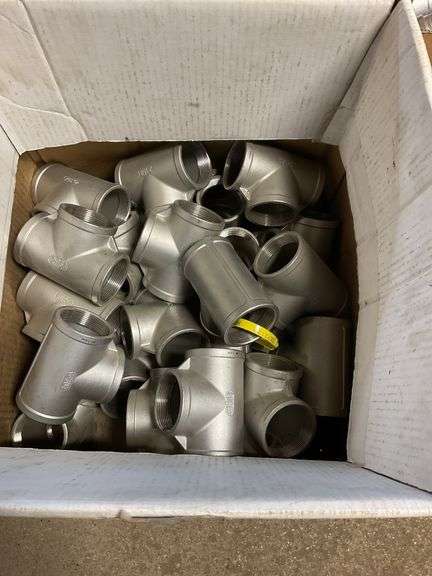 Box of 2" stainless steel pipe T fittings - Hamilton-Maring Auction Group