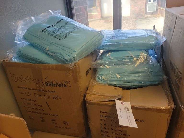 (2) Boxes Containing Isolation Gowns- Location PPE - Hamilton-Maring ...