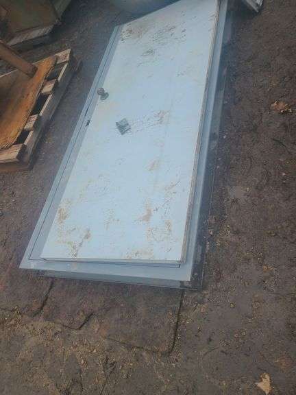 Metal door no window, large glass window - Hamilton-Maring Auction Group