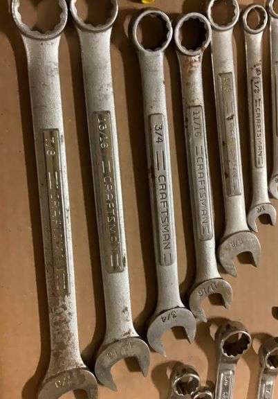Flat of craftsman wrenches - Hamilton-Maring Auction Group
