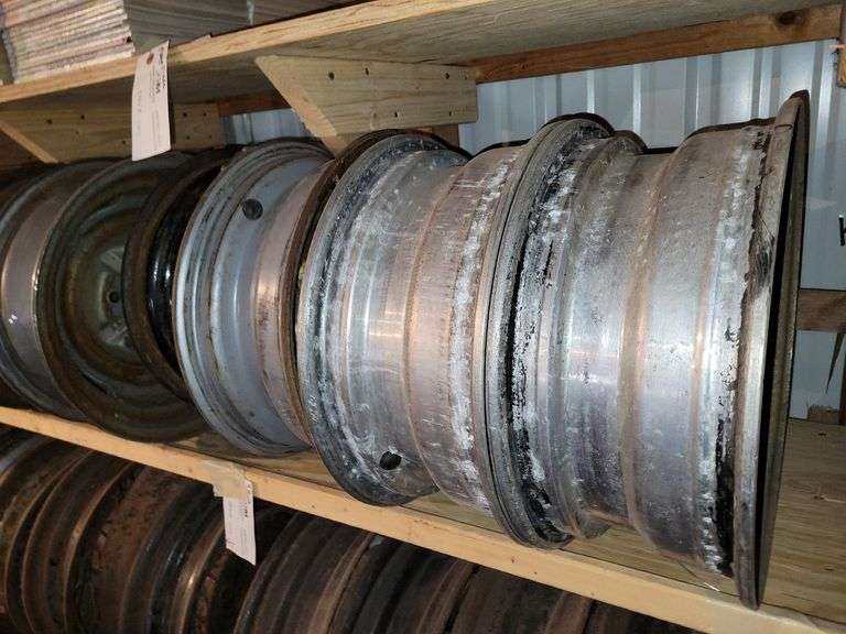 (2) Aluminum 5 Bolt Rims, (1) Steel Rim - Hamilton-Maring Auction Group