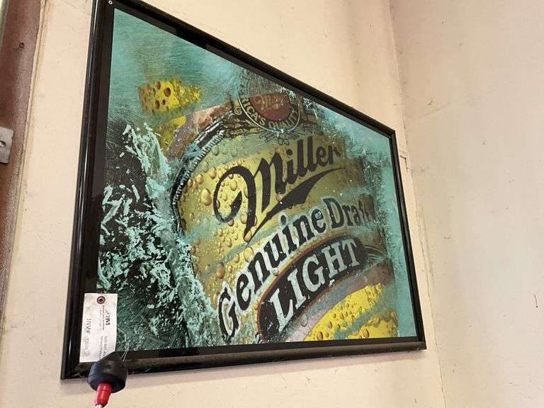 Miller Genuine Draft Light Framed Picture - 32" x 46" - located east ...