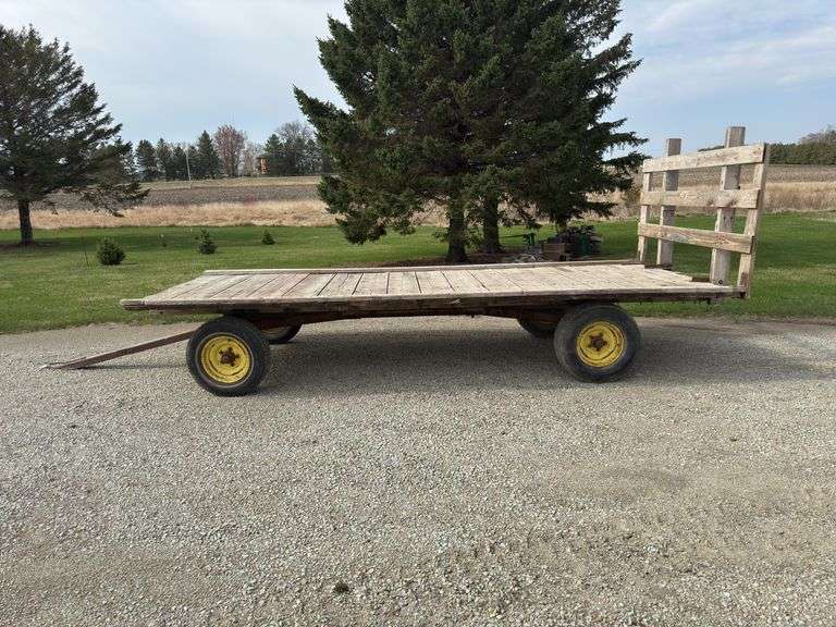 7' x 16' Wooden Flat Rack on Minnesota 6 ton Runni - Hamilton-Maring ...