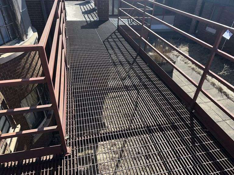 Steel Catwalk and Stairs with Guard Rails, 22' Lon - Hamilton-Maring ...