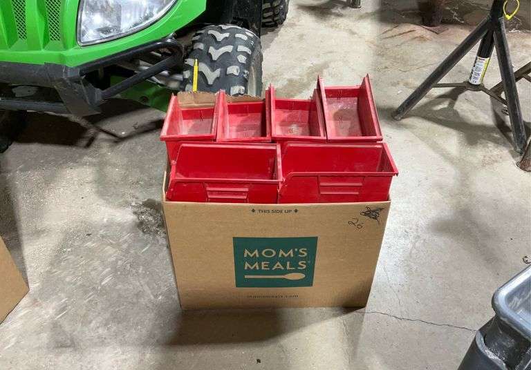 26 red parts bins - Hamilton-Maring Auction Group