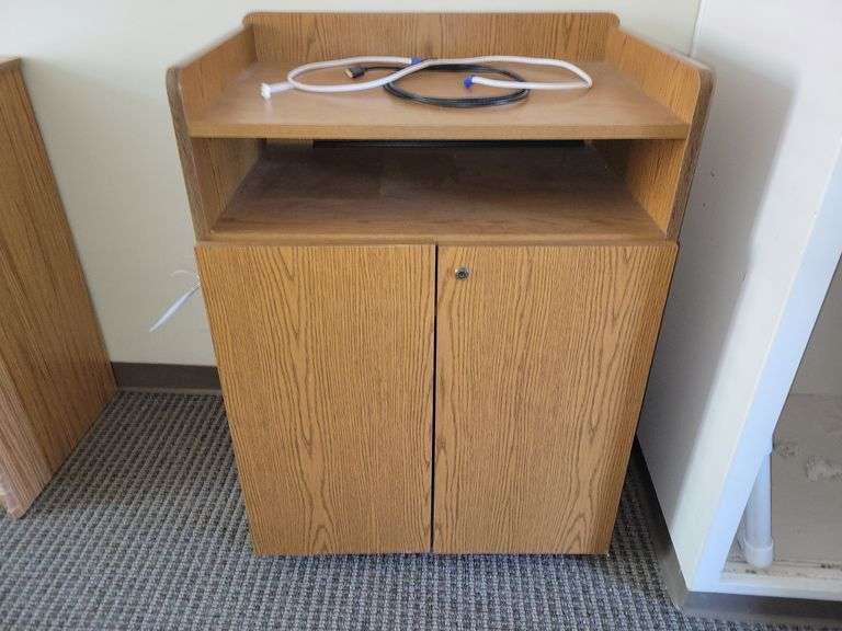 Wooden cabinet, 30"x20"x42", Located in Room 223 R - Hamilton-Maring ...