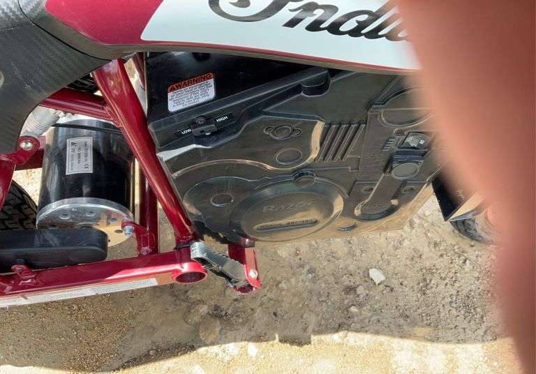 Razor Indian electric mini bike w/charger - Hamilton-Maring Auction Group