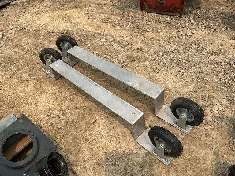 (2) Alum frames w/wheels, prior user used to move - Hamilton-Maring ...