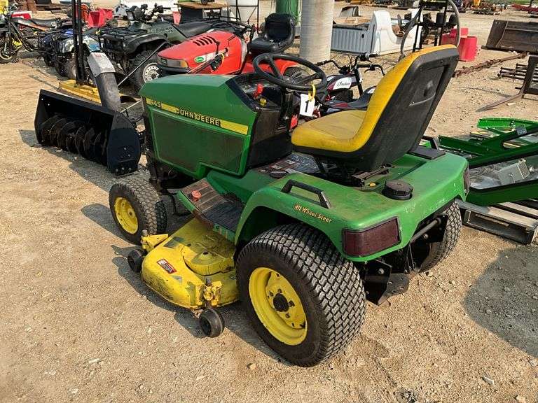 John Deere 445 Riding Lawn Mower, All Wheel Steer, - Hamilton-Maring ...