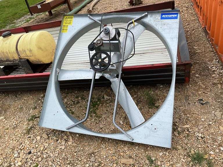 Schaefer barn fan measures 56"x56" with 1 horse mo - Hamilton-Maring ...