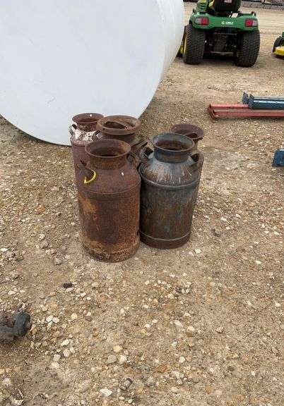 (3) Antique Milk Cans (2) Cream Cans - Hamilton-Maring Auction Group