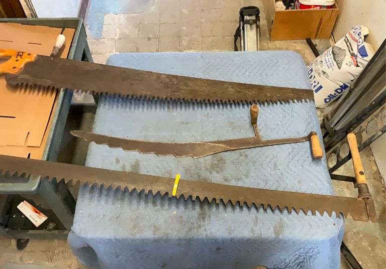 2-Man Saw & Hay Knife & Saw - Hamilton-Maring Auction Group