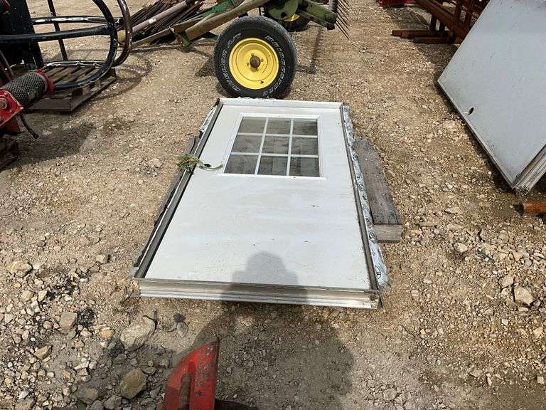 Walk in Door w/Glass - out of hog barn - Hamilton-Maring Auction Group