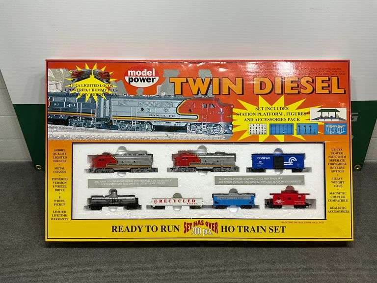 Model power twin diesel train set; #1041 HO Scal - Hamilton-Maring ...