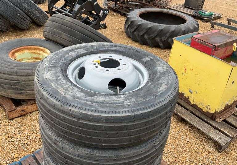 (4) heavy duty trailer tires mounted on rims, 235/ - Hamilton-Maring ...