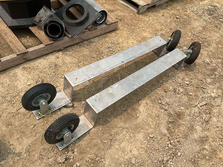 (2) Alum frames w/wheels, prior user used to move - Hamilton-Maring ...